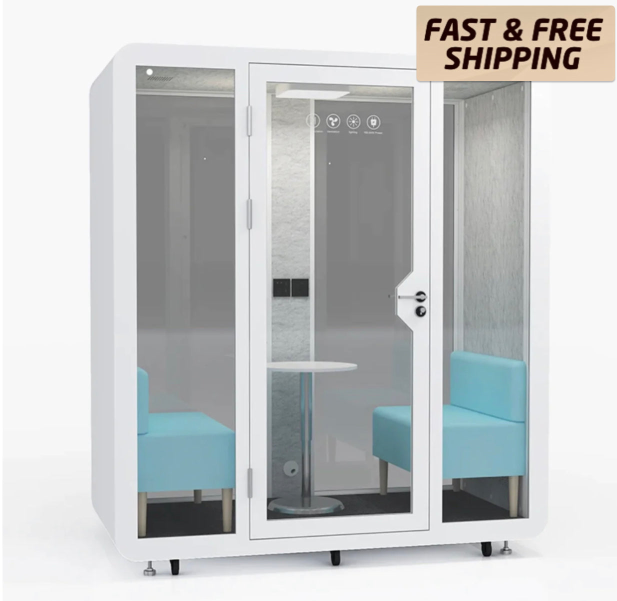 2 Person Soundproof Office Phone Booth & Privacy Pods – Renewed Office ...